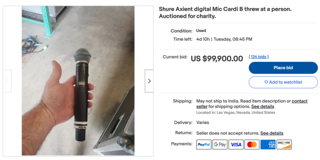 Cardi B's Hot Mic Sells for Cool $100K at Auction | Light Wave